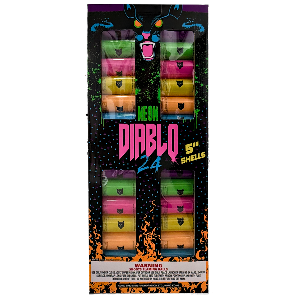Neon Diablo - 24 Pack | Captain Boom Fireworks
