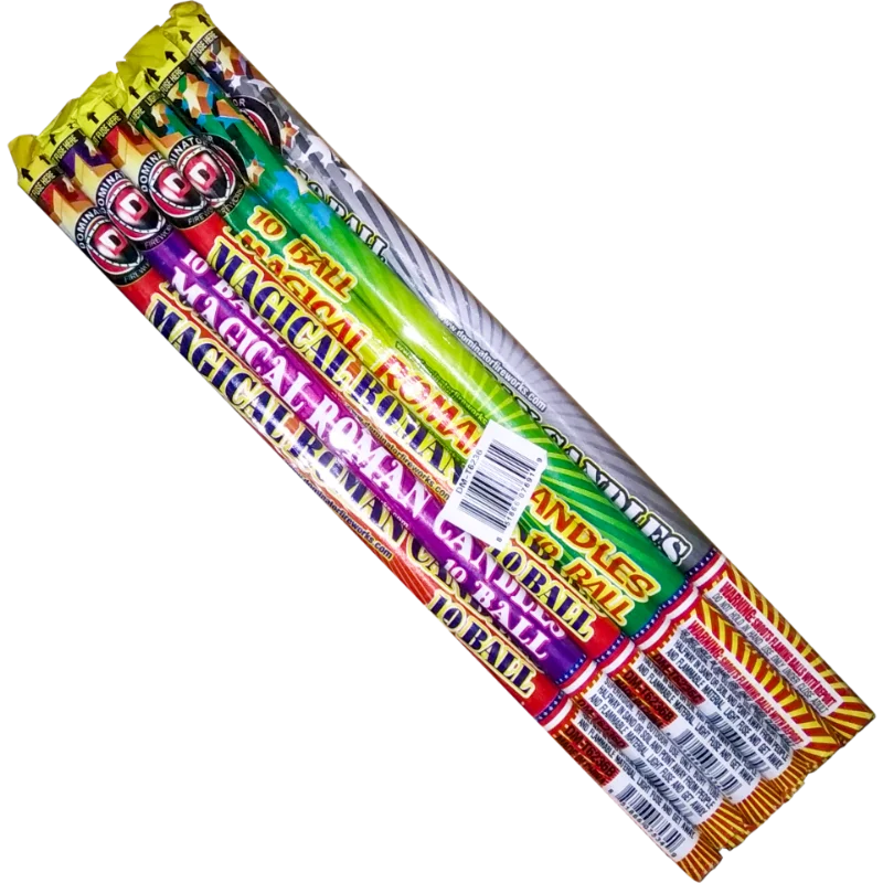 Small Magical 10 Ball Roman Candle | Captain Boom Fireworks