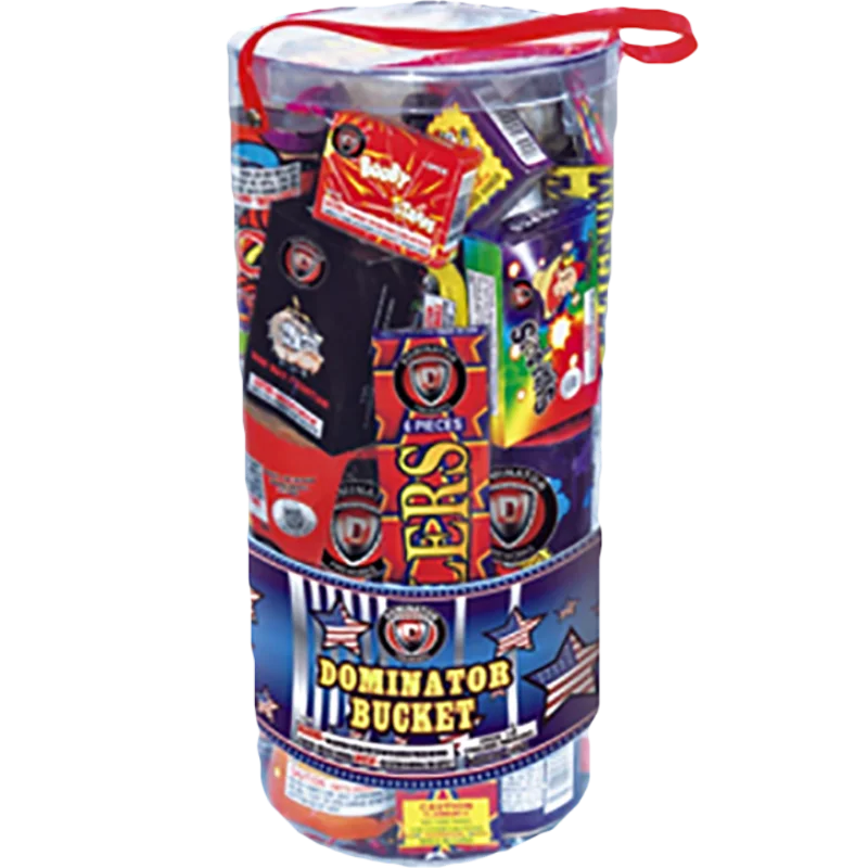 Large Bucket Of Fireworks Assortment by Dominator | Captain Boom Fireworks
