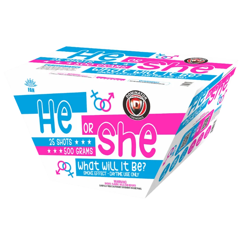 Blue Gender Reveal Smoke Cake Captain Boom Fireworks