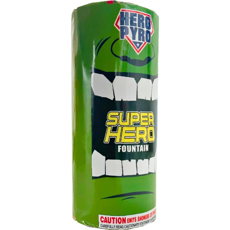 Super Hero Fountain - Green | Captain Boom Fireworks
