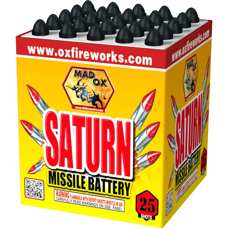 Mad Ox 25 Shot Saturn Missile | Captain Boom Fireworks