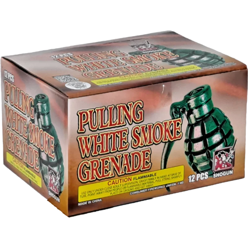 Pulling White Smoke Grenades Captain Boom Fireworks